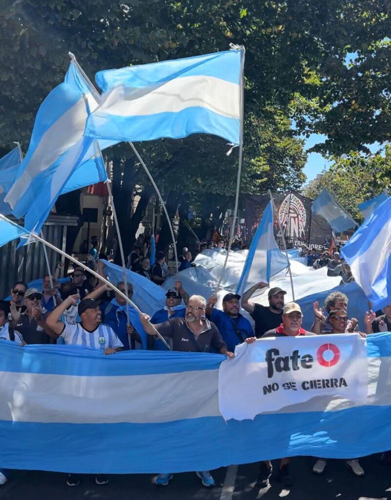 Conflicto por FATE: el SUTNA marcha a Casa de Gobierno